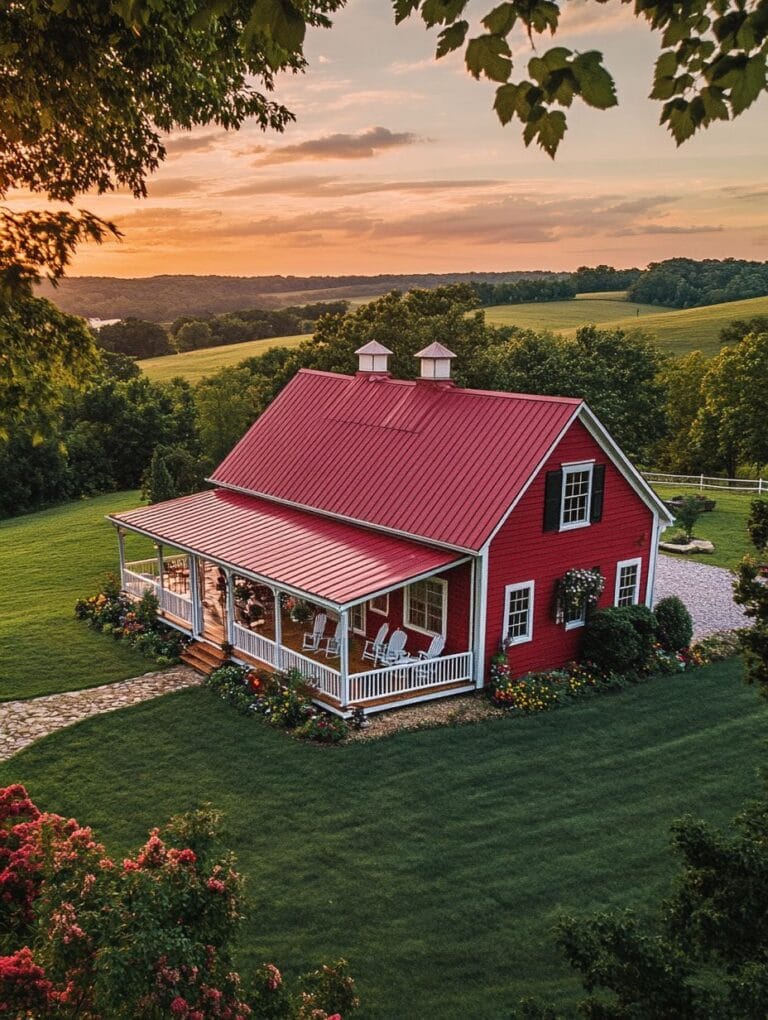 Classic Red-Barn Farmhouse Surrounded by Iowa Cornfields: Shelly's ...